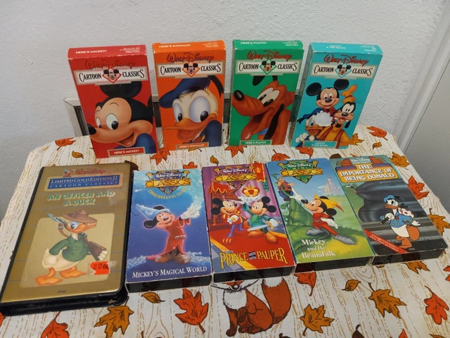 DISNEY CARTOON CLASSICS VHS Lot Mickey Mouse Donald Duck Pluto Goofy ...