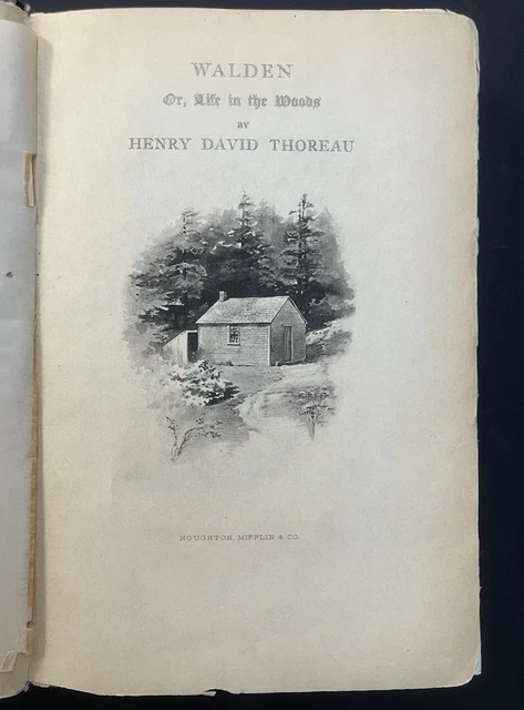 WALDEN, HENRY DAVID Thoreau, Riverside Press 1902, HB, ex library £52. ...