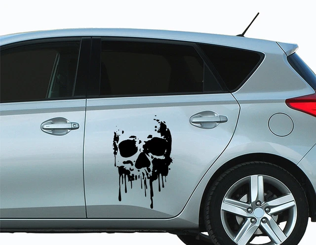 AUTOAUFKLEBER SKULL BLOOD Totenkopf Auto Folie Car Tattoo Skulls 30x46 ...