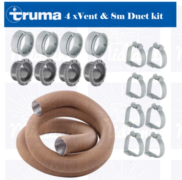 TRUMA COMBI BOILER 65mm DUCTING PIPE KIT GREY TO SUIT 2E 4E 6E camper ...