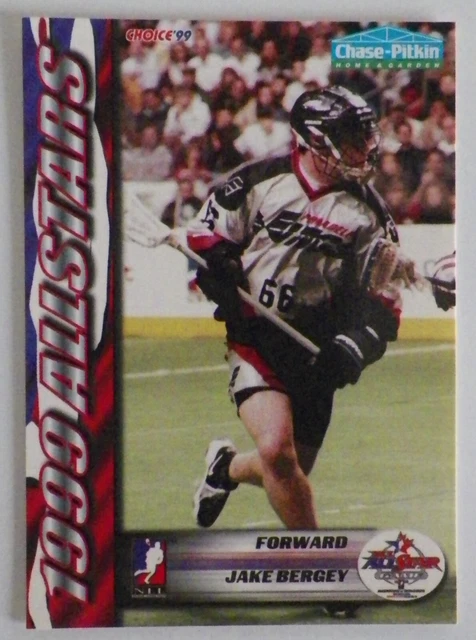 1999 NATIONAL LACROSSE League All-Stars Jake Bergey Philadelphia Wings ...