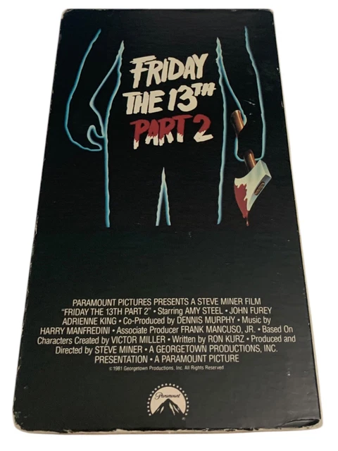 FRIDAY THE 13TH Part 2 VHS 1981 Paramount Horror PRE-owned £31.58 ...
