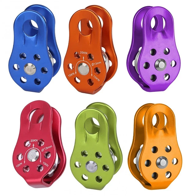 POULIE SIMPLE CERTIFIÉE CE EN12278 20 KN pour escalade et patrouille de ...