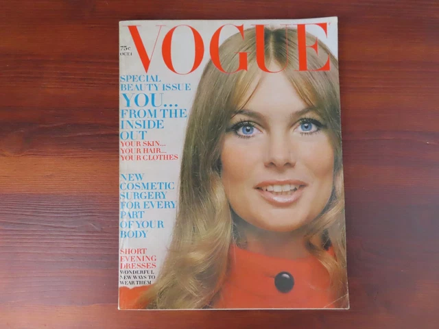 VOGUE OCTOBER 1, 1969 Jean Shrimpton, Raquel Welch, Veruschka $109.99 ...