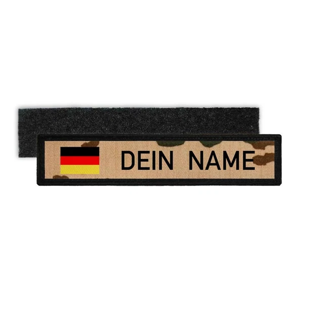 BW TROPENTARN NAMENSCHILD Patch mit Namen Bundeswehr ISAF Tropen ...