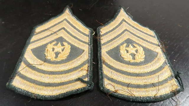 VIETNAM WAR ERA Command Sergeant Major Stripes Chevrons Matching Set ...