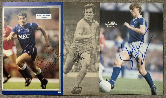 EVERTON FC SIGNED POSTERS Football Memorabilia TONY COTTEE JOE ROYLE ...