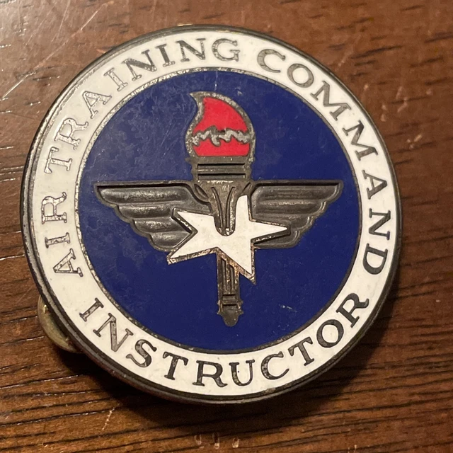 VINTAGE US ARMY Air Forces Air Training Command Instructor Badge Pin ...