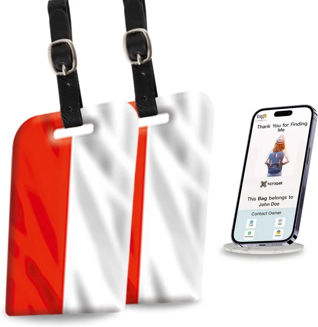 [PACK 2] Poland Flag Smart Luggage Tag |Trendy Luggage Tag ID ...