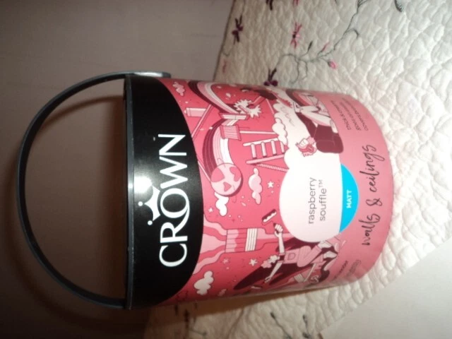 2.5 LITRES CROWN Rasberry Souffle matt emulsion walls and ceilings ...