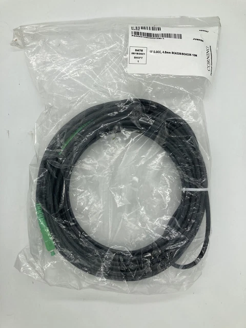 CORNING FIBER OPTIC Cable Assembly 1F 5.0cc 4.8mm SCA326/SCA326 10m $19 ...