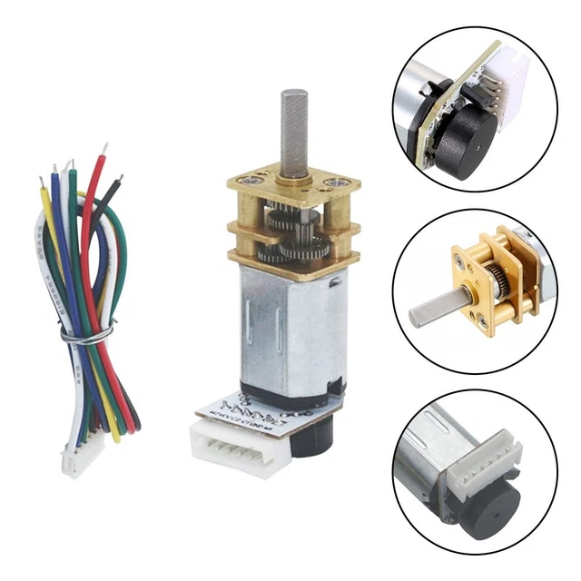 FOR N20 DC Gear Motor with Encoder for GA12 6V High Torque Robotics Use ...