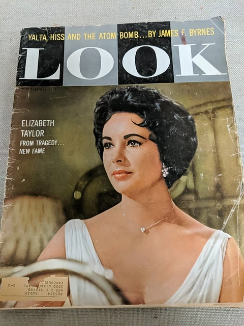 LOOK MAGAZINE FEATURING Elizabeth Taylor, Dated October 14, 1958 £15.41 ...