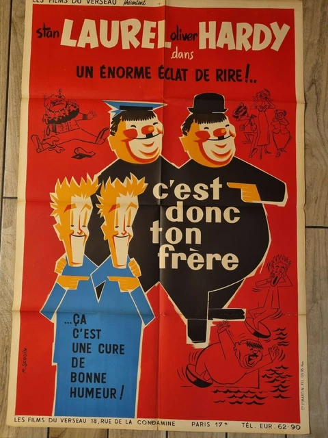 AFFICHE CINÉMA ORIGINALE Laurel et Hardy : C'est donc ton frère/Lachman ...