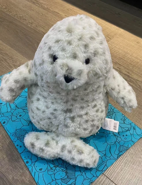 JELLYCAT WHITE SEAL Galumphous Plush Toy,26cm Amuseables Soft Toy with ...