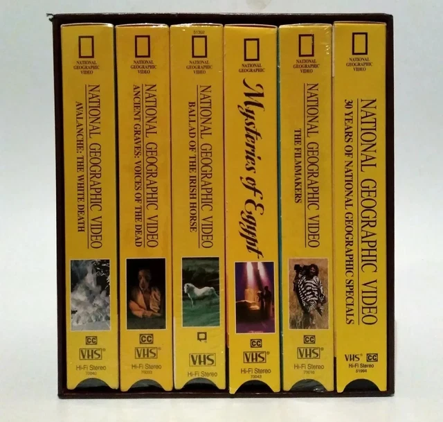 NATIONAL GEOGRAPHIC VHS club COLLECTORS BOX SET(6TAPES+BOX) $15.99 ...