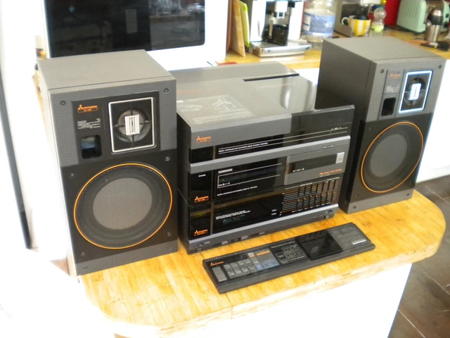 RARE VINTAGE MITSUBISHI Separates Mini Stereo System - needs repairs ...