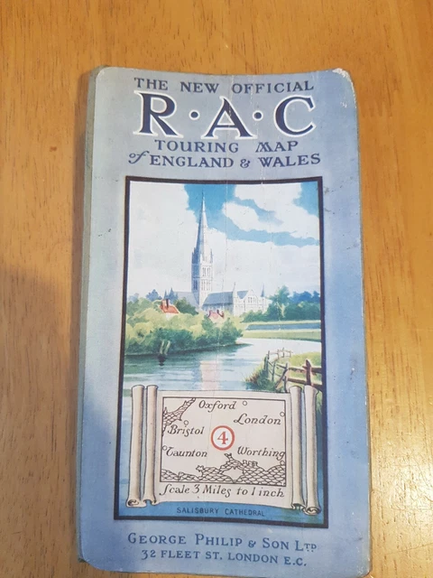 VINTAGE R.A.C TOURING Map Of England and Wales £9.99 - PicClick UK