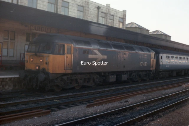 B244 35MM NEGATIVE Class 47 47433 Cardiff c.1989 £2.54 - PicClick UK