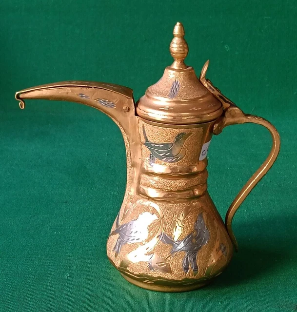 MASSICCIA CAFFETTIERA CUCCUMA Teiera Indiana Turca Araba Ottone ...