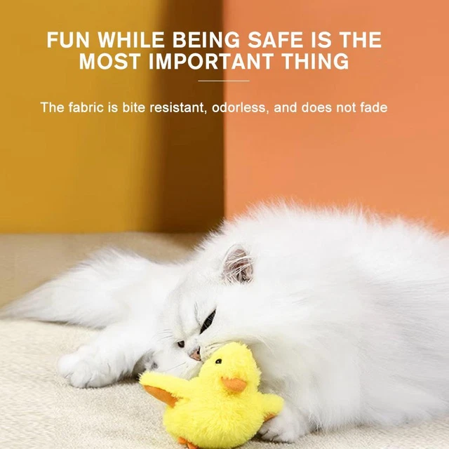 FLAPPING DUCK CAT Toys Interactive Electric Bird Toys Plush Toy ...
