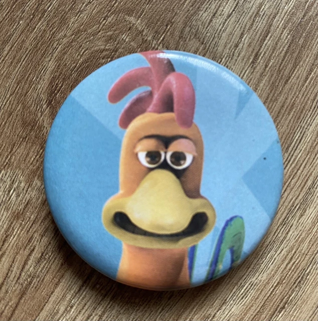 RARE OFFICIAL ROCKY Chicken Run 1999 Badge pin Aardman Dreamworks ...