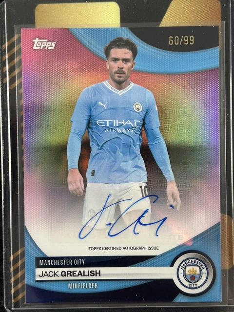 2024 TOPPS MANCHESTER City Team Set JACK GREALISH Rosa Auto 60/99 EUR ...