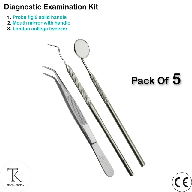 INSTRUMENTS DE DIAGNOSTIC hygiénistes dentaires kit d'examen dentaire ...