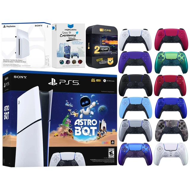 SONY PLAYSTATION 5 Slim Digital Astro Bot Bundle + Disc Drive + Extra ...