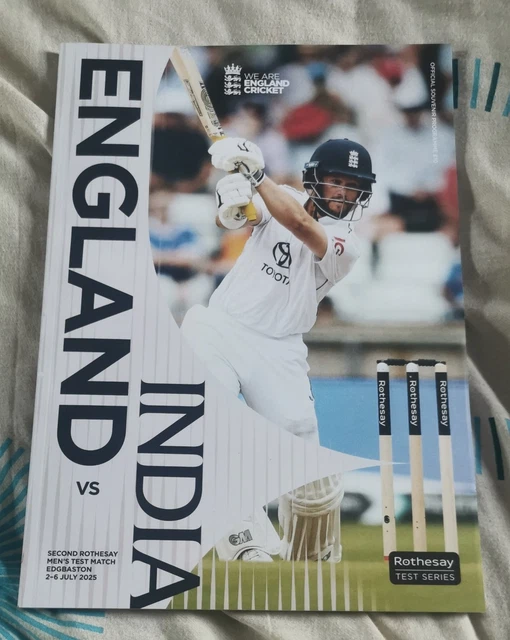 ENGLAND VS INDIA Men’s Second Test 2025 Official Cricket Programme ...
