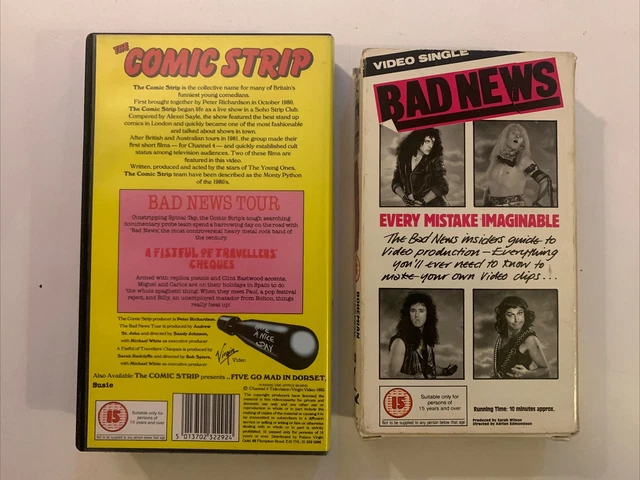 COMIC STRIP AND Bad News - vhs video tapes - Cult Classics £10.00 ...