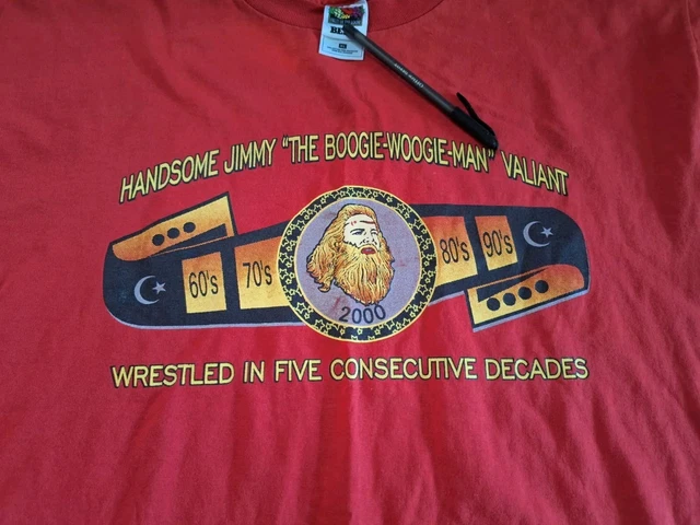 WWE HALL OF Famer Jimmy Boogie Valiant Vintage années 90 chemise XL ...