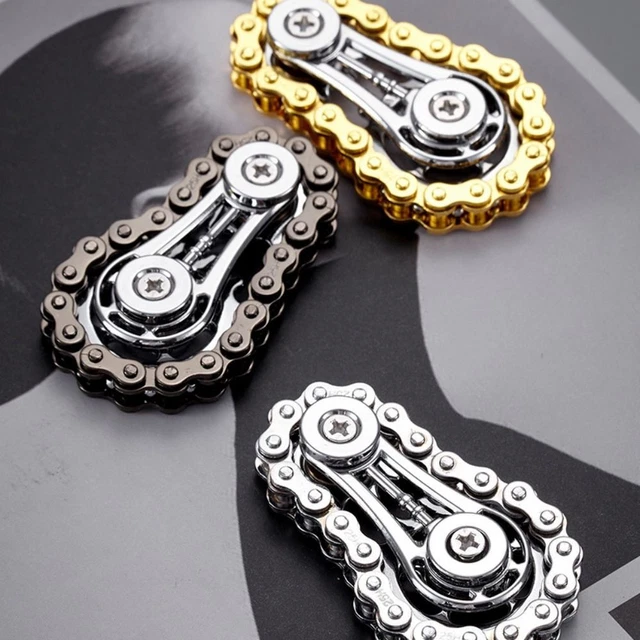SPINNING TOP FINGERTIP Gyro Mechanical Wheel Gear Chain Gyroscope Adult ...
