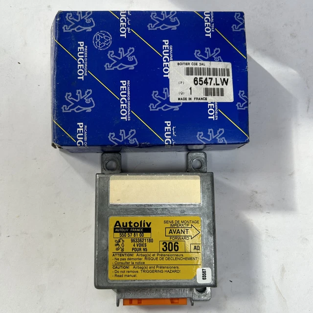 PEUGEOT 306 AIRBAG SRS ECU Control Unit Sensor Crash Module Genuine ...