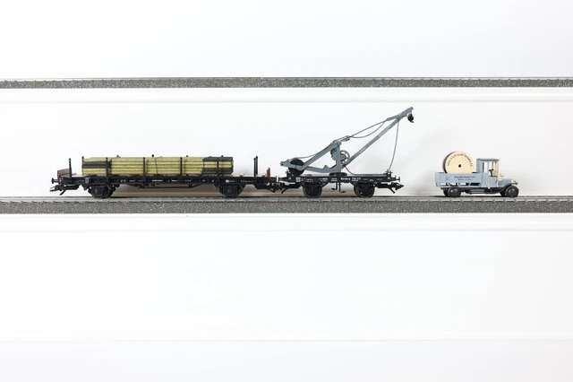 MÄRKLIN 45091 GÜTERWAGEN-SET der DRG, H0, AC, Ep. II, OVP, Telegraphie ...