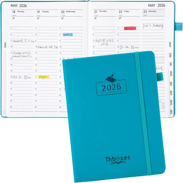 DIARY 2026 A5 Week to View, Vertical Weekly Planner January to December ...