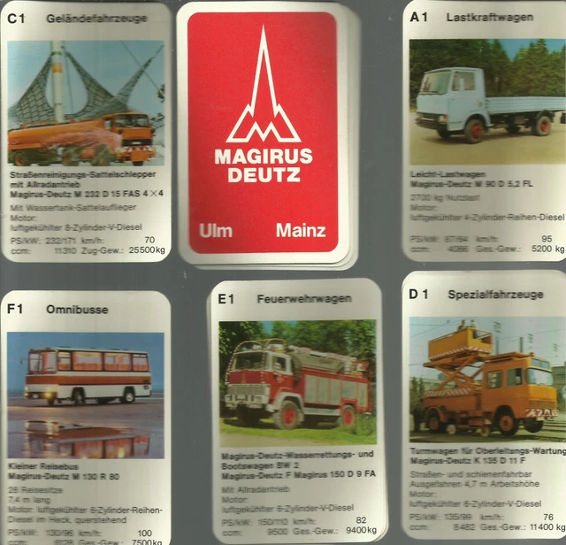 LKW, BUSSE, OLDTIMER, RS: Magirus Deutz Werbung , alt Quartett EUR 1,00 ...