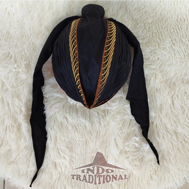 BATIK JAVANESE HAT Folding Blangkon Sliwir Headgear Traditional ...