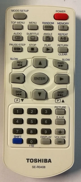 TELECOMMANDE REMOTE CONTROL portable DVD TOSHIBA SE-R0408 EUR 9,58 ...