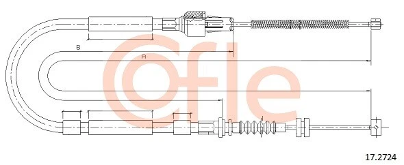 COFLE CABLE DE Freno de Mano Trasero Derecha Apto para Opel Frontera A ...