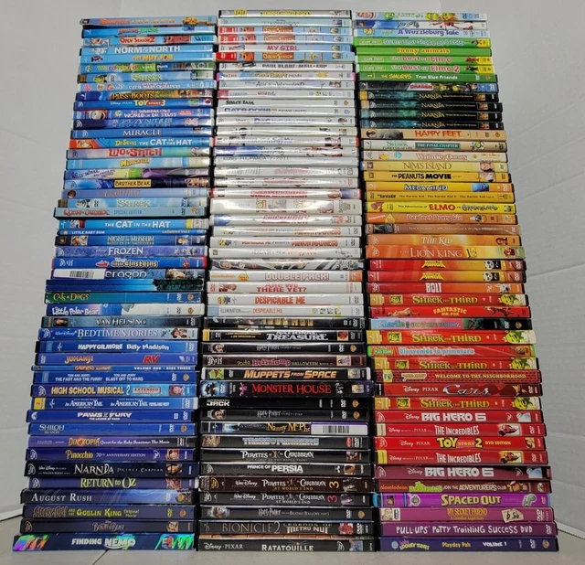 WHOLESALE LOT 100+ DVDs Kids & Family Children's Baby Pixar Disney Elmo ...