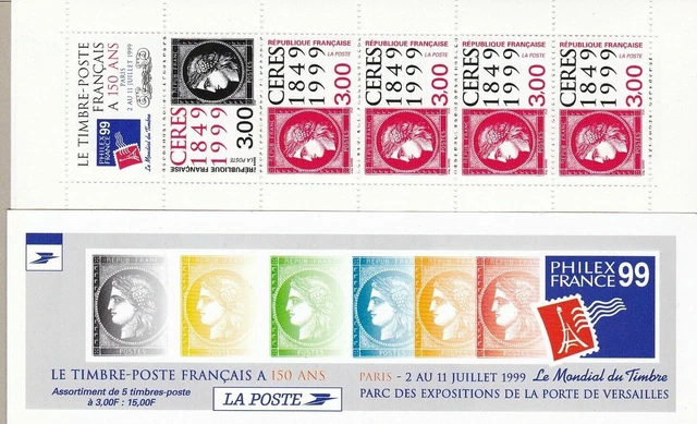FRANCE 1999 - 150th Anniv.1st French Stamp Booklet in Mint Condition ...