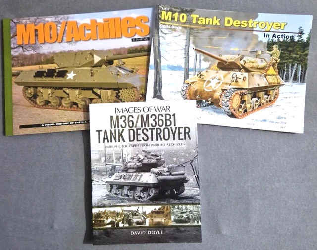 M10 ACHILLES TANK destroyer in action WW2 US Army M36 Book set combined ...