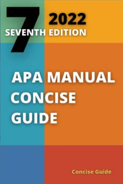 APA WRITING STYLE concise guide, 7th manual Edition $19.94 - PicClick