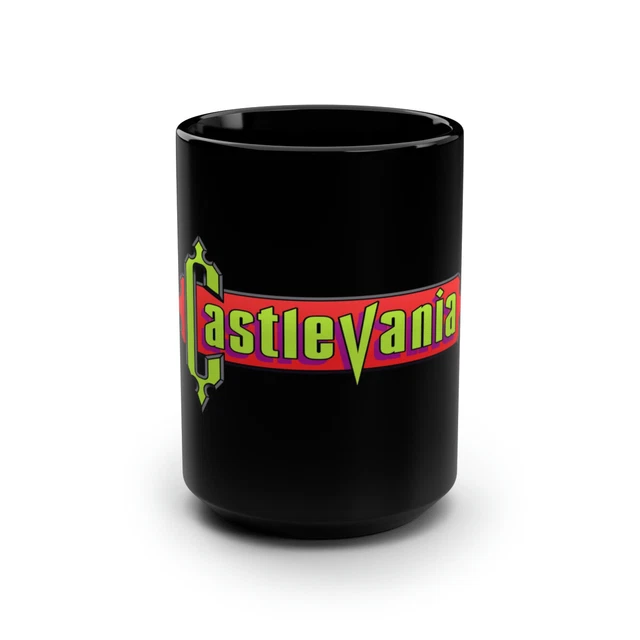 CASTLEVANIA NES LOGO 8-Bit Pixel Art Retro Gaming 15oz Black Mug £16.04 ...