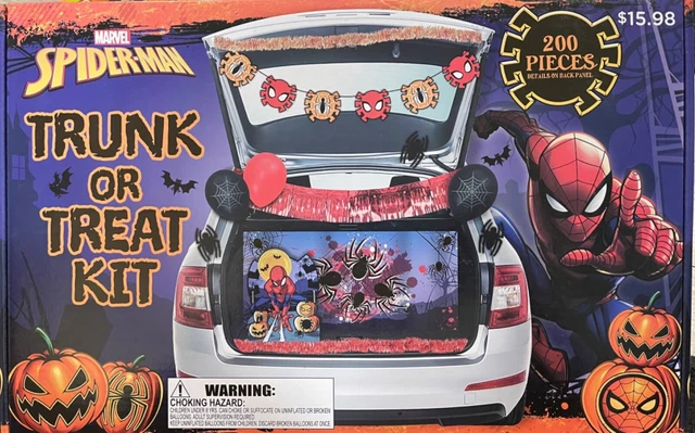 MARVEL SPIDER-MAN HALLOWEEN Trunk or Treat Kit 200 Pieces Party Decor ...