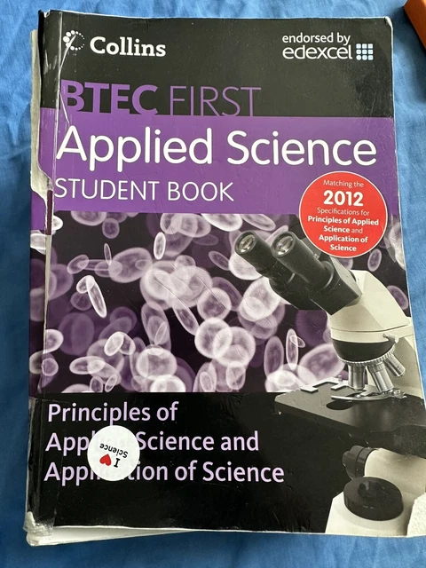 BTEC APPLIED SCIENCE - Student Book: Principles of Applied Science &... £1.00 - PicClick UK