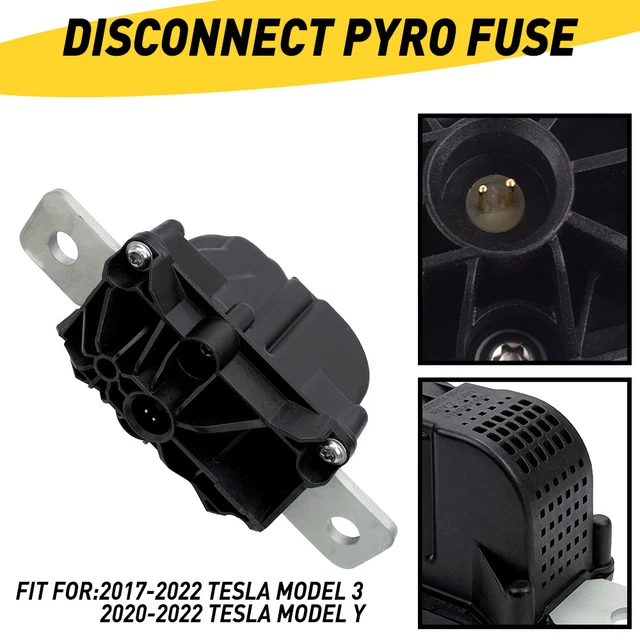 HIGH VOLTAGE BATTERY Disconnect Pyro Fuse 2 PIN For Tesla Model 3/Y ...