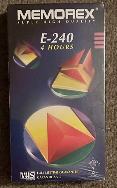 MEMOREX E-180 VIDEO Cassette, 3 Hours , VHS, PAL. New And Sealed £4.00 - PicClick UK
