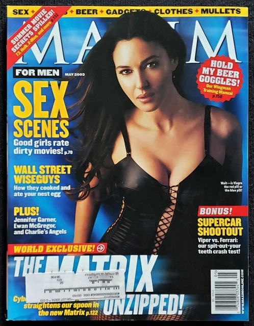 MAXIM MAGAZINE #65 May 2003 - MONICA BELLUCCI - THE MATRIX - HOT £7.82 - PicClick UK